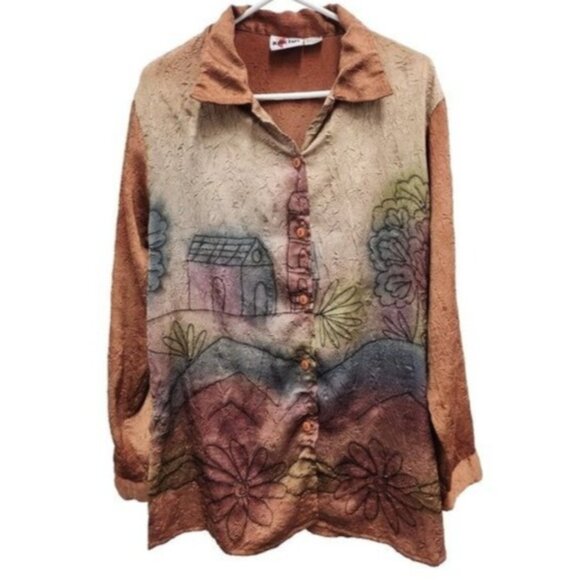 Kaktus | Tops | Vintage Kaktus Womens Wearabel Art Tunic Top Medium ...